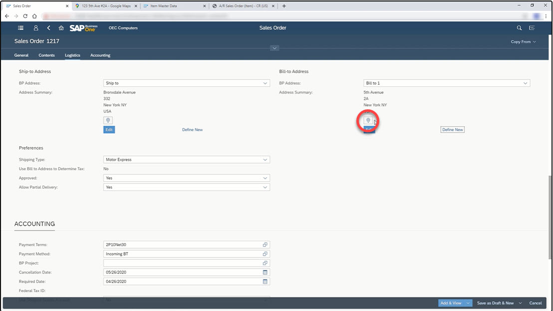 Using the SAP Business One Web Client - Part Three: Creating Sales Orders